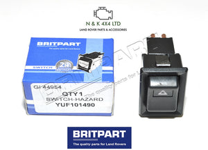 LAND ROVER DEFENDER 90 / 110 / 130 HAZARD WARNING LAMP SWITCH - YUF101 ...